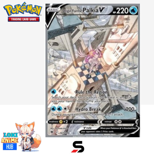 Origin Forme Palkia V Alternate Art Alt 167/189 SWSH Sword&Shield ...
