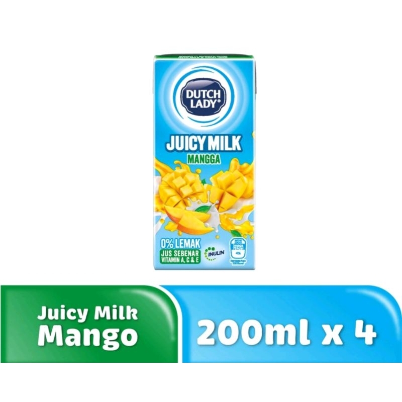 DUTCH LADY JUICY MILK - MANGGA (4x200ml) | Shopee Malaysia