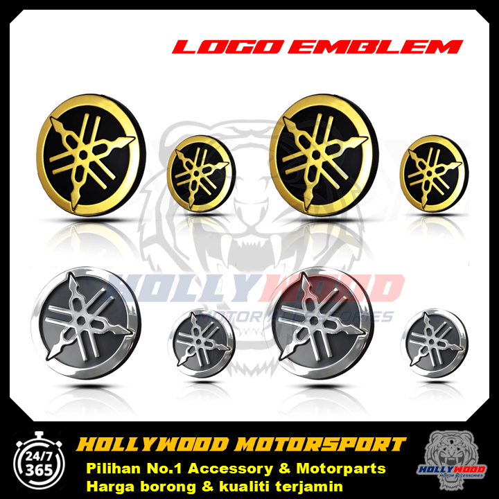 STICKER LOGO YAMAHA EMBLEM (2 BESAR 2 KECIL) Y15 ZR Y15 LC135 135LC ...