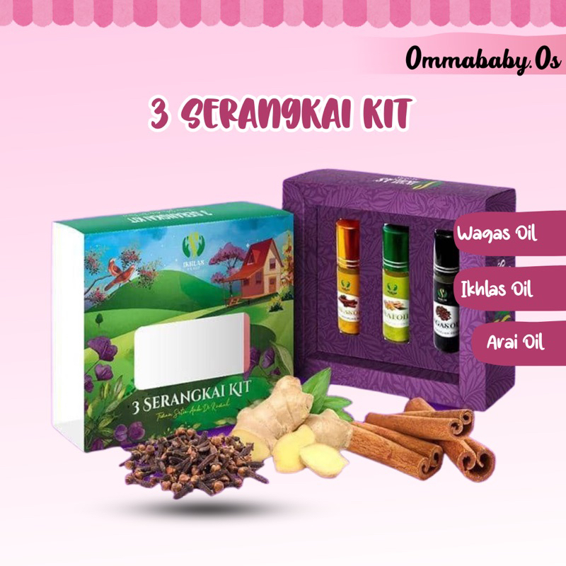 3 Serangkai Kit (Wagas Oil, Arai Oil, Ikhlas Oil) | Shopee Malaysia