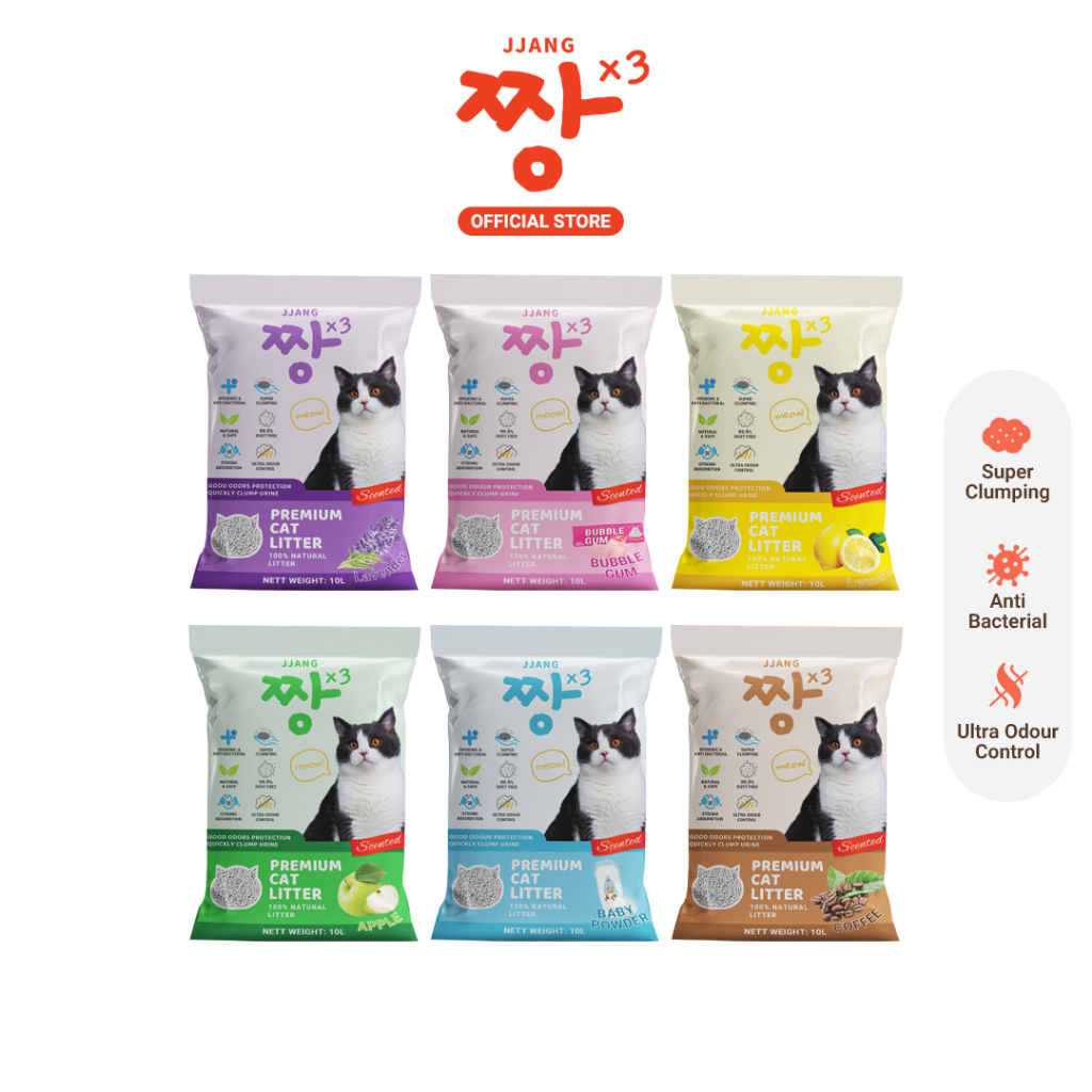 JJANGX3 Cat Litter Sand Aroma Quick Absorbent Super Fast Clumping Anti ...