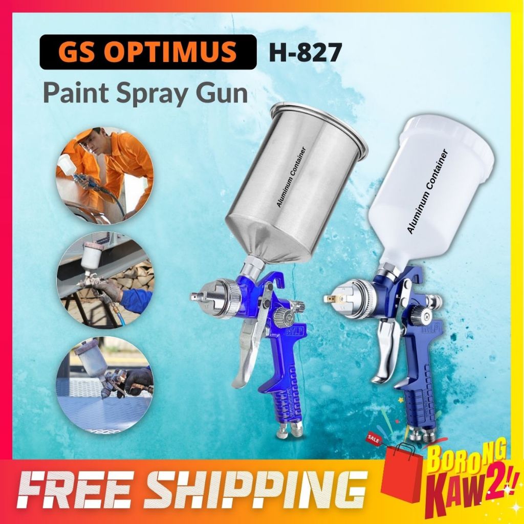 BKK GS-OPTIMUS H-827 Spray Gun Paint Car Spray Paint Airbrush Paint Spray Cat Spray Cat Rumah ...