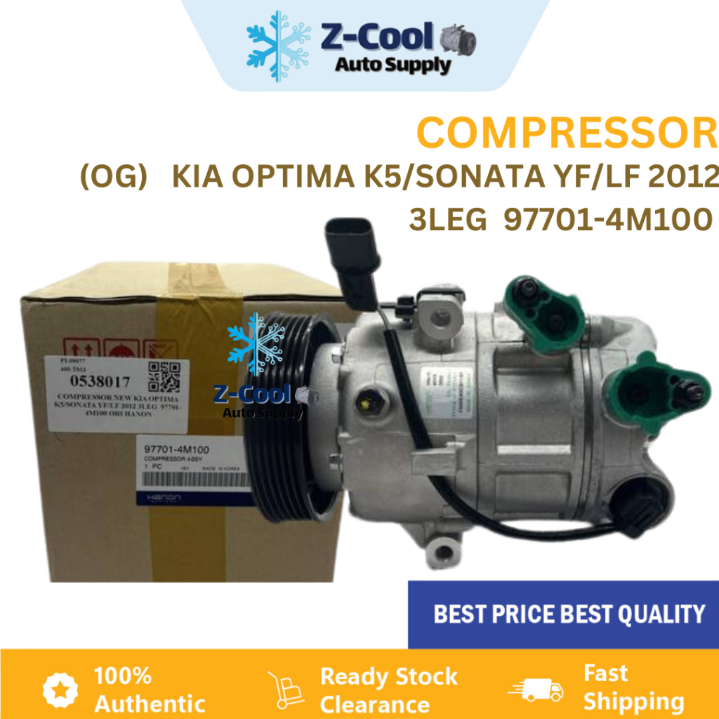 Compressor Aircond Car Original New Kia Optima K5/ Sonata YF/ LF 2012 3LEG HANON | Shopee Malaysia
