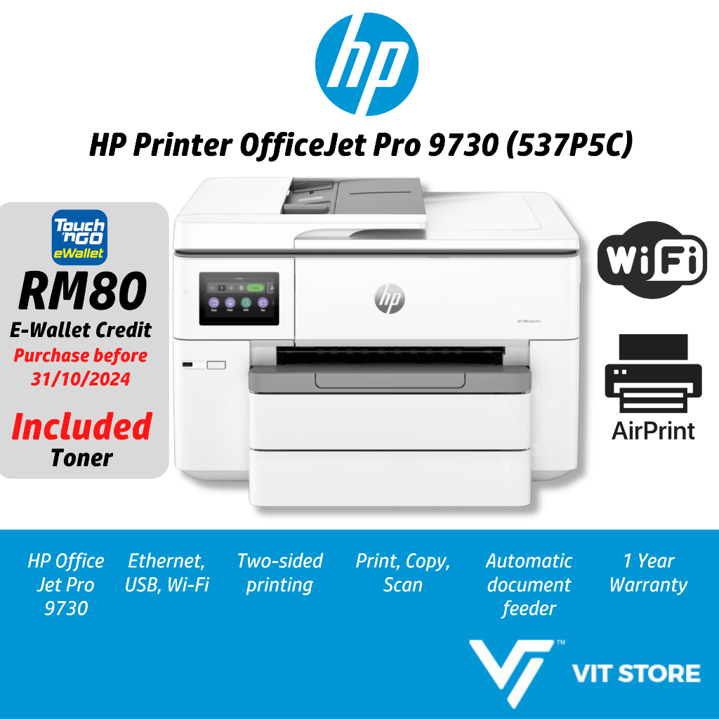 HP OfficeJet Pro 9730 537P5C / 7740 G5J38A AIO A3 Wireless Printer Print Scan Copy ADF Auto ...