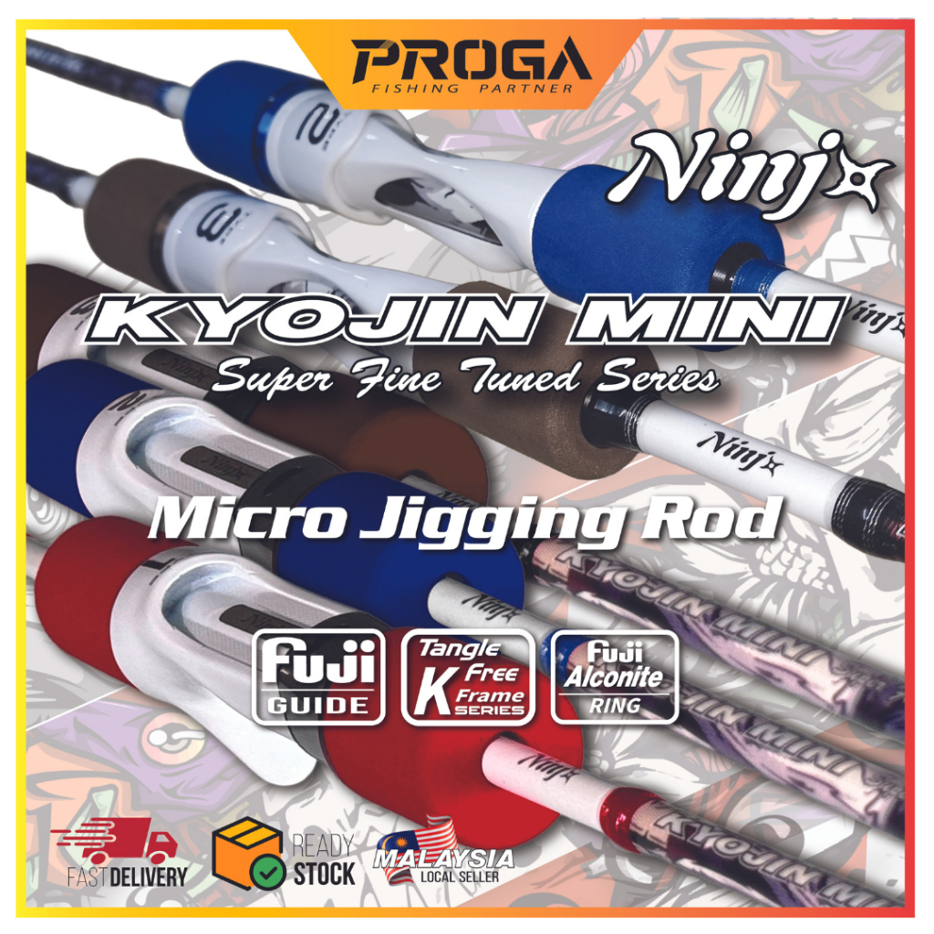 !!!NEW!!! NINJ+ KYOJIN MINI MICRO JIGGING SPINNING/BC ROD | Shopee Malaysia
