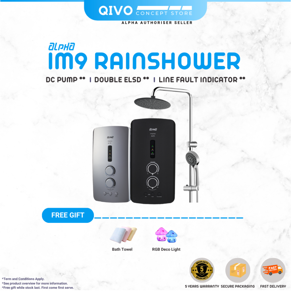 Alpha IM9i/E Rainshower Water Heater (DC Pump or No Pump) | Shopee Malaysia