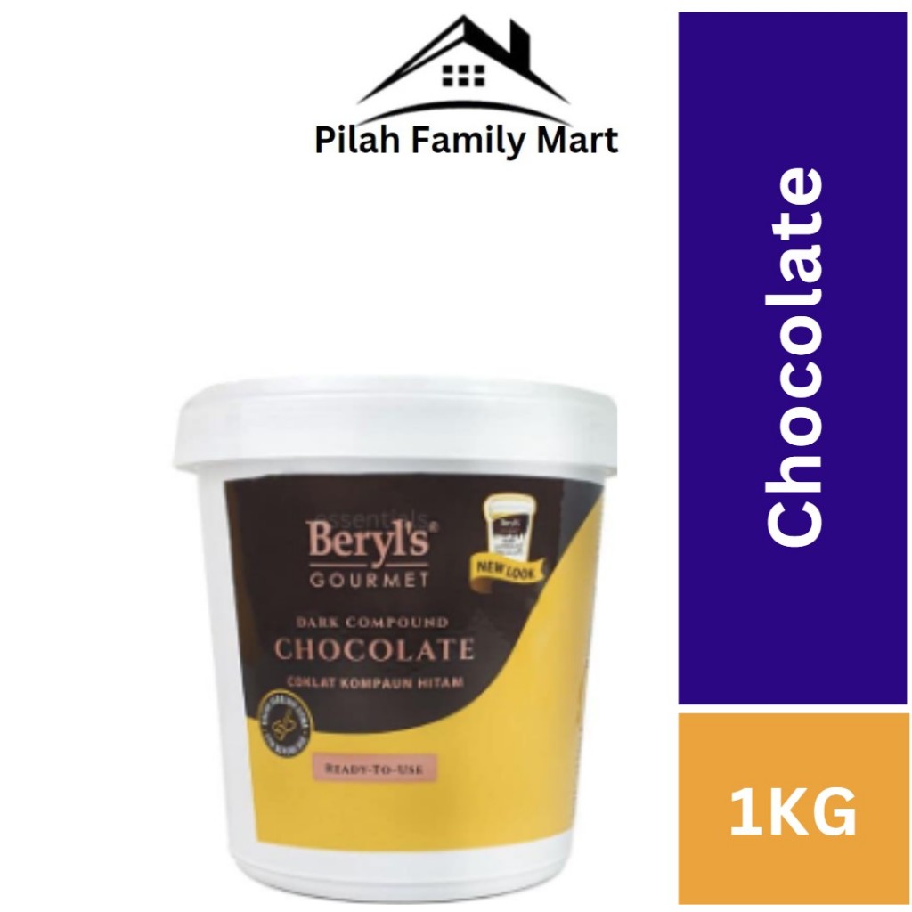 BERYL'S Gourmet Dark Compound Chocolate / Coklat Kompaun Hitam | 1Kg ...