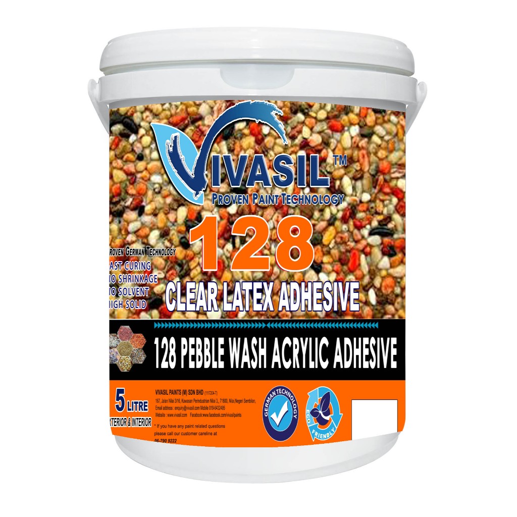5L-VIVASIL 128 Pebble Wash Acrylic Adhesive -ALTERNATIVE TO CEMENT ...