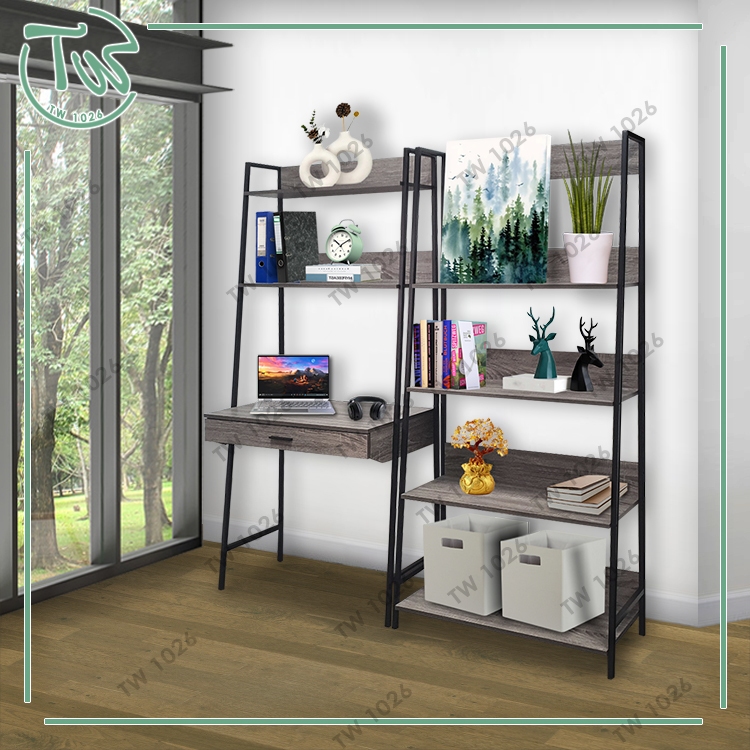 TW【Ready Stock】 Multipurpose Metal Rack/Study Desk with 2-Tier Shelves ...
