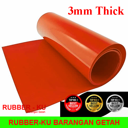 Red Silicone Rubber Sheet 3mm thick, Silicone sheet, Food grade Red ...