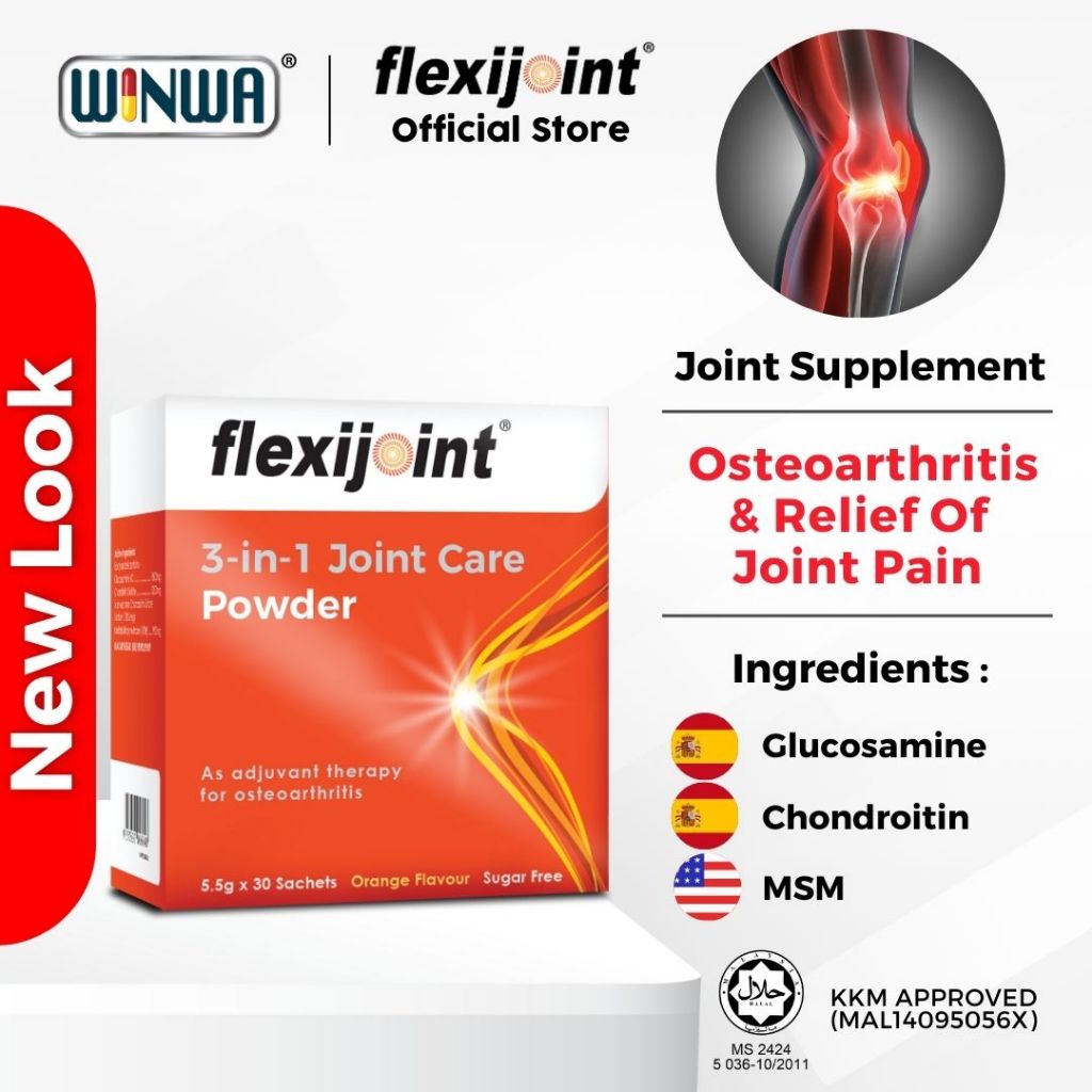 Flexijoint 3-in-1 Joint Care Powder 30'S -High Strength Glucosamine ...