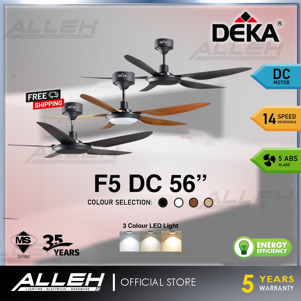 DEKA Ceiling Fan ⭐KRONOS F5DC 56”/46” Deka Fan kipas syiling deka LED ...