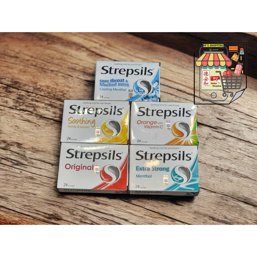 Strepsils Lozenges 24's(Original/Orange//Honey Lemon/Cooling Menthol ...