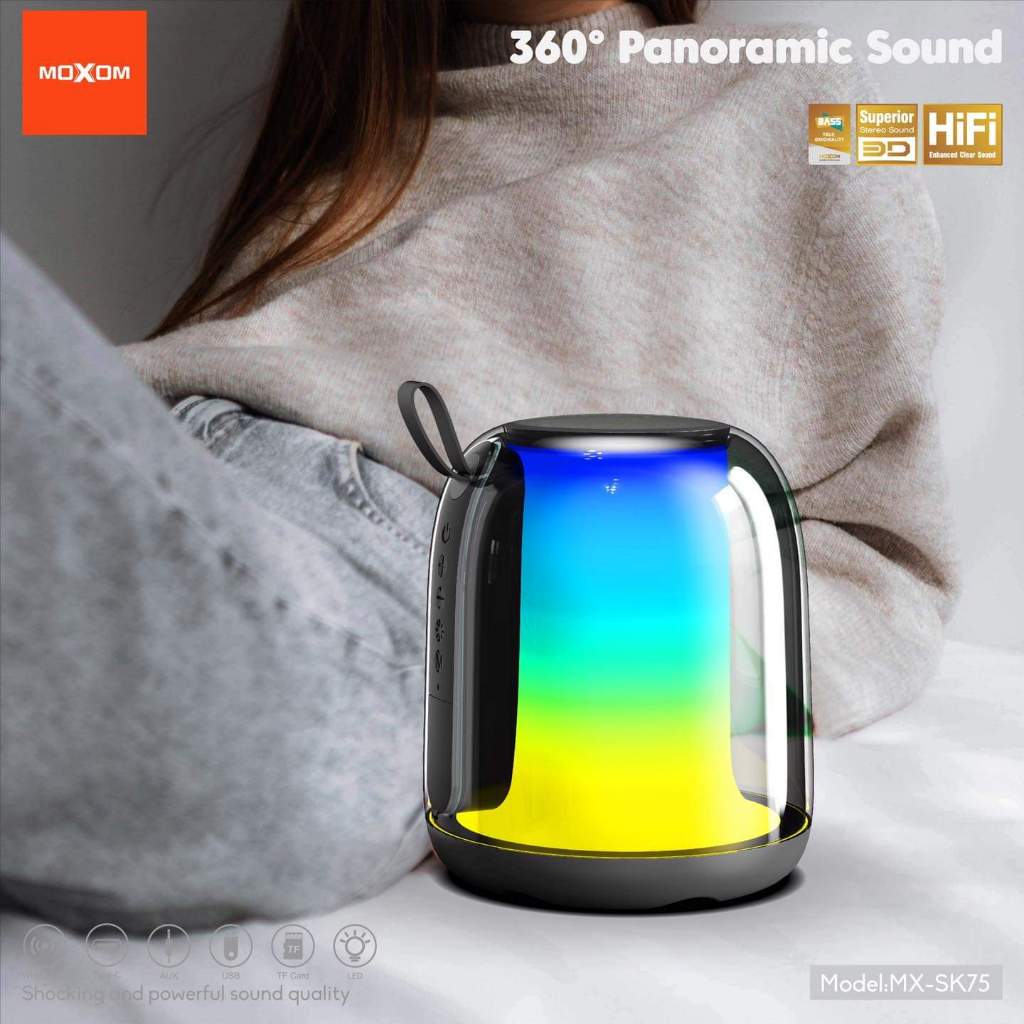 MOXOM MX-SK75 Giant RGB Wireless Speaker Bluetooth TWS Superior Bass ...