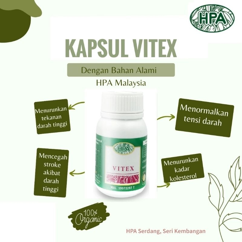 Kapsul Vitex HPA Melancarkan Darah (75 kapsul) -Exp 07/2026 | Shopee ...