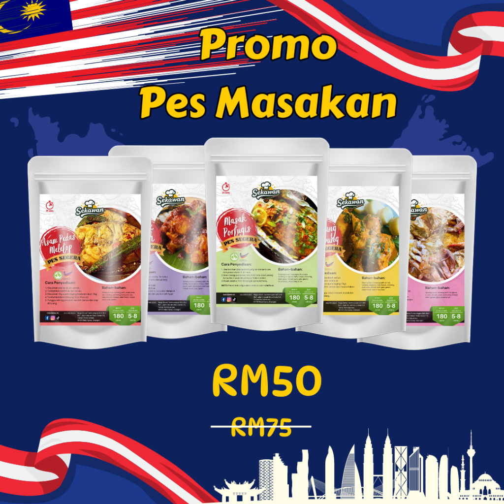 Promo Merdeka pes Masakan Sekawan/Pes Segera/Pes Sedia Untuk Dimasak ...