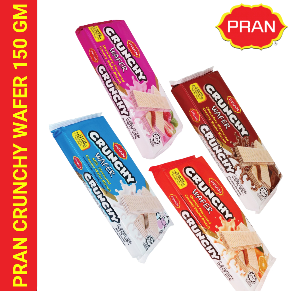 PRAN CRUNCHY WAFER 150 GM STRAWBERRY/ORANGE/MILK/CHOCOLATE | Shopee ...