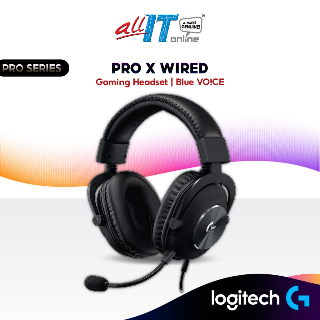 Logitech G PRO X Wired Gaming Headset | Blue VO!CE | Pro-G 50mm Drivers ...