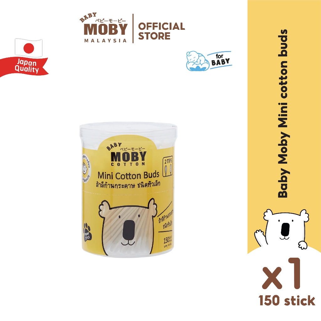 Baby Moby Mini Cotton Buds With Paper Sticks (150 Sticks) | Shopee Malaysia