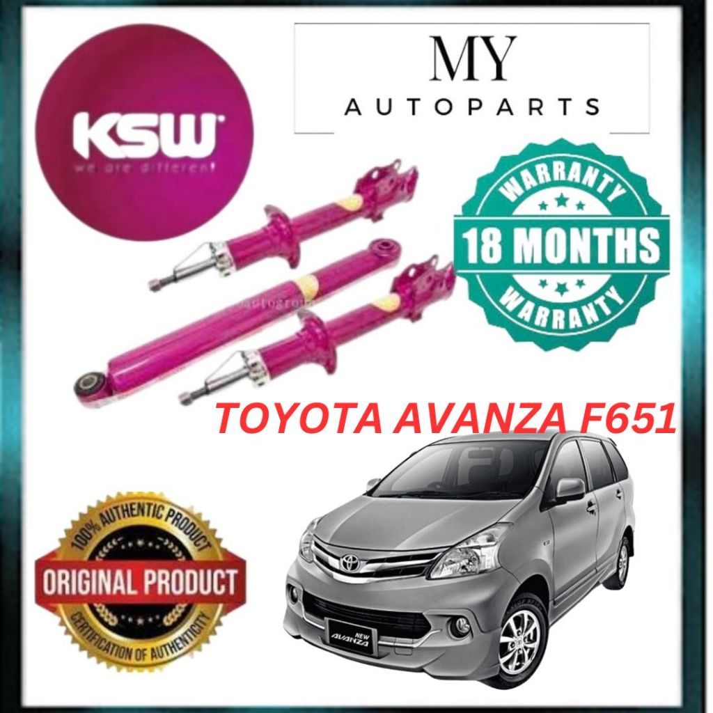 TOYOTA AVANZA F651 - KSW (GAS) Shock Absorber FRONT & REAR (18Months ...