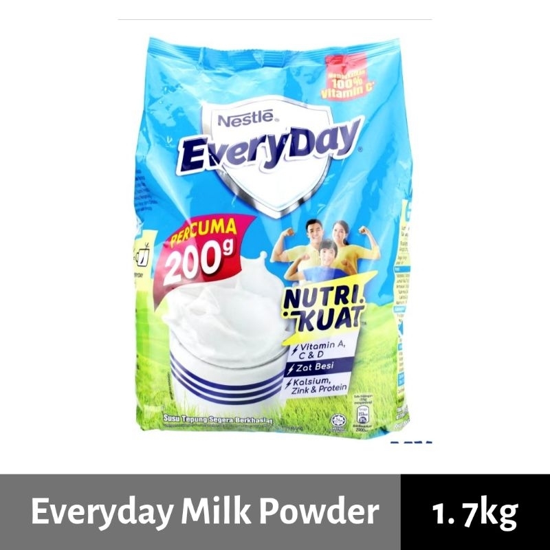 Nestle Everyday Milk Powder 1.5kg Free 200g | Shopee Malaysia