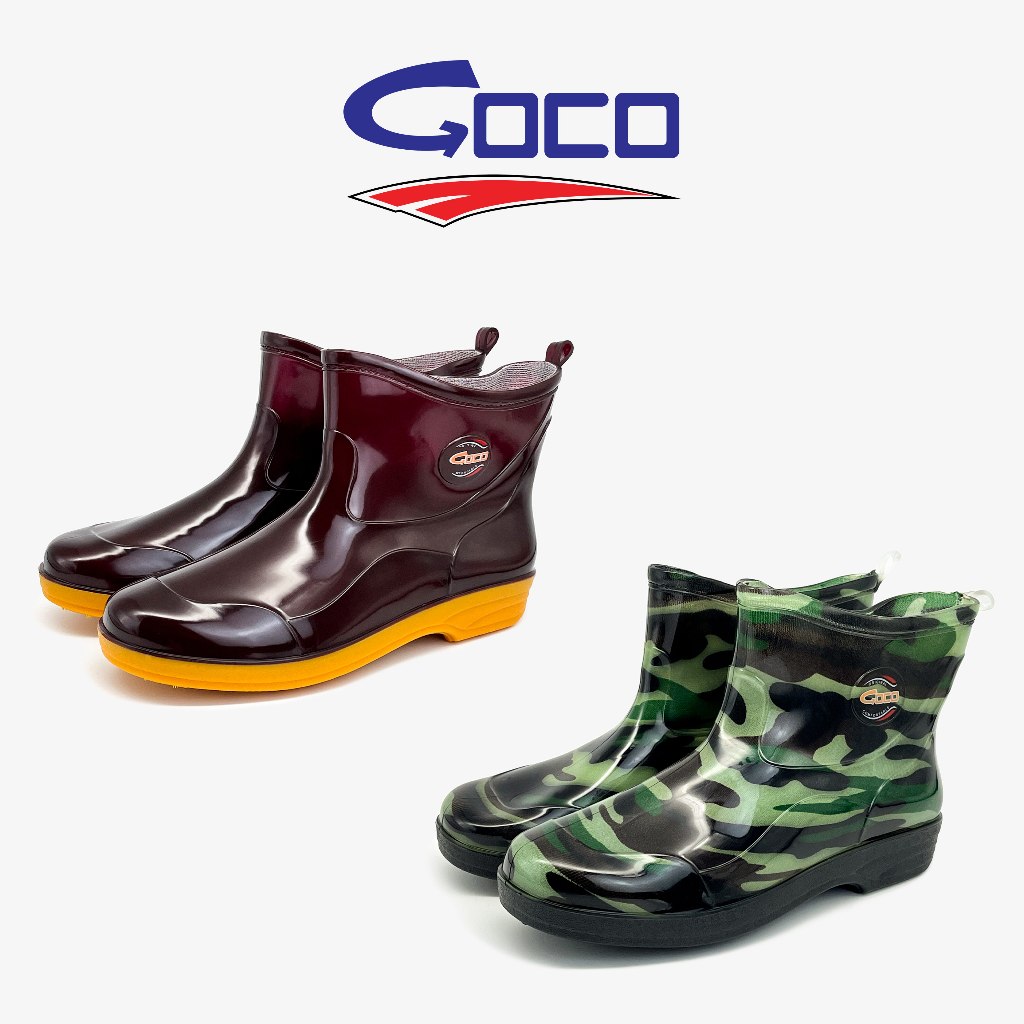 GOCO Adult Low Cut High Quality Rubber Rain Boot/ Kasut Boot Hujan ...