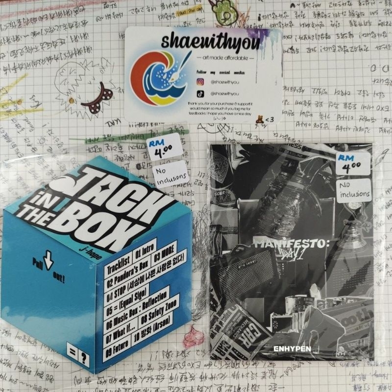 JITB Jack In The Box Album ENHYPEN Manifesto Album No inclusions ...