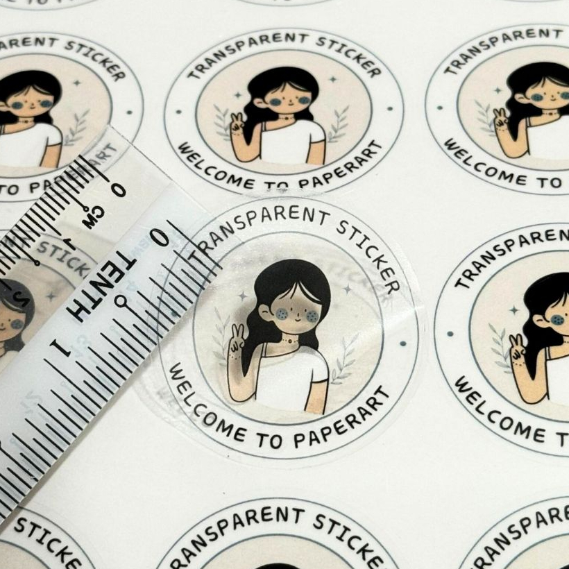 👉STICKER TRANSPARENT 2-6CM👈 Custom Sticker Label | Own Design ...