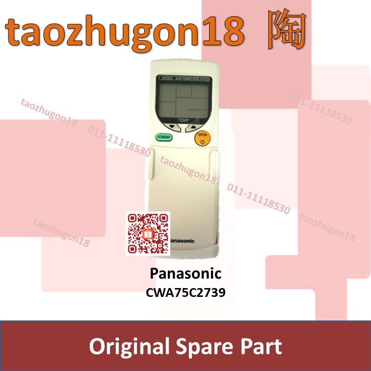 Original Panasonic A75C2739 CWA75C2739 Aircon Air Conditioner Remote ...