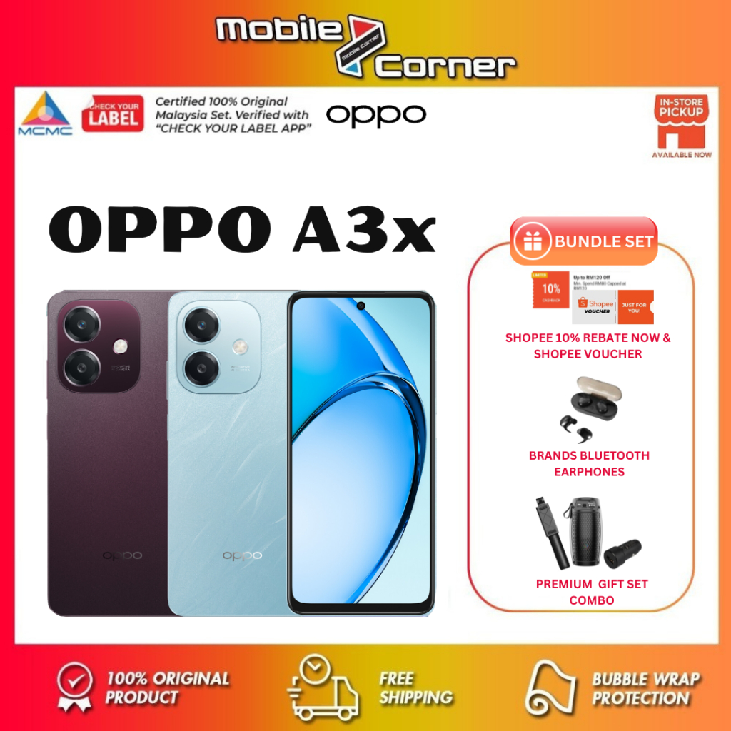 OPPO A3x (4GB/6GB RAM 128GB ROM) | 5100 mAh Battery | IP54 | Snapdragon ...