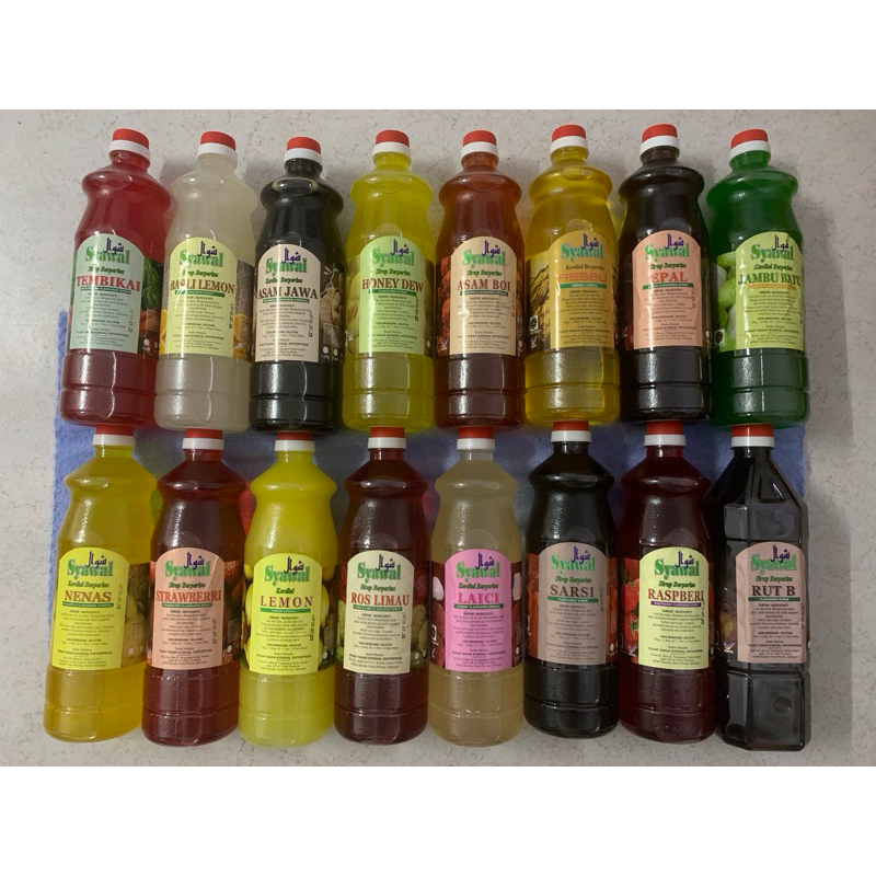 KORDIAL SYAWAL PELBAGAI PERISA 1 Liter | Shopee Malaysia