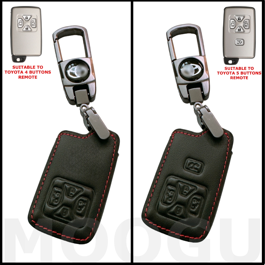 Toyota Vellfire / Alphard / Estima Keyless Remote Car Key Cow Leather ...