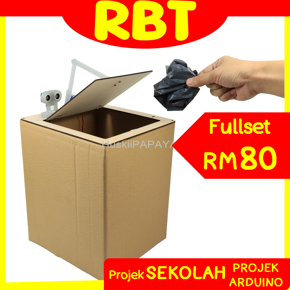 Projek RBT Tong Sampah Automatik Automatic Dustbin kit for STEM and RBT ...