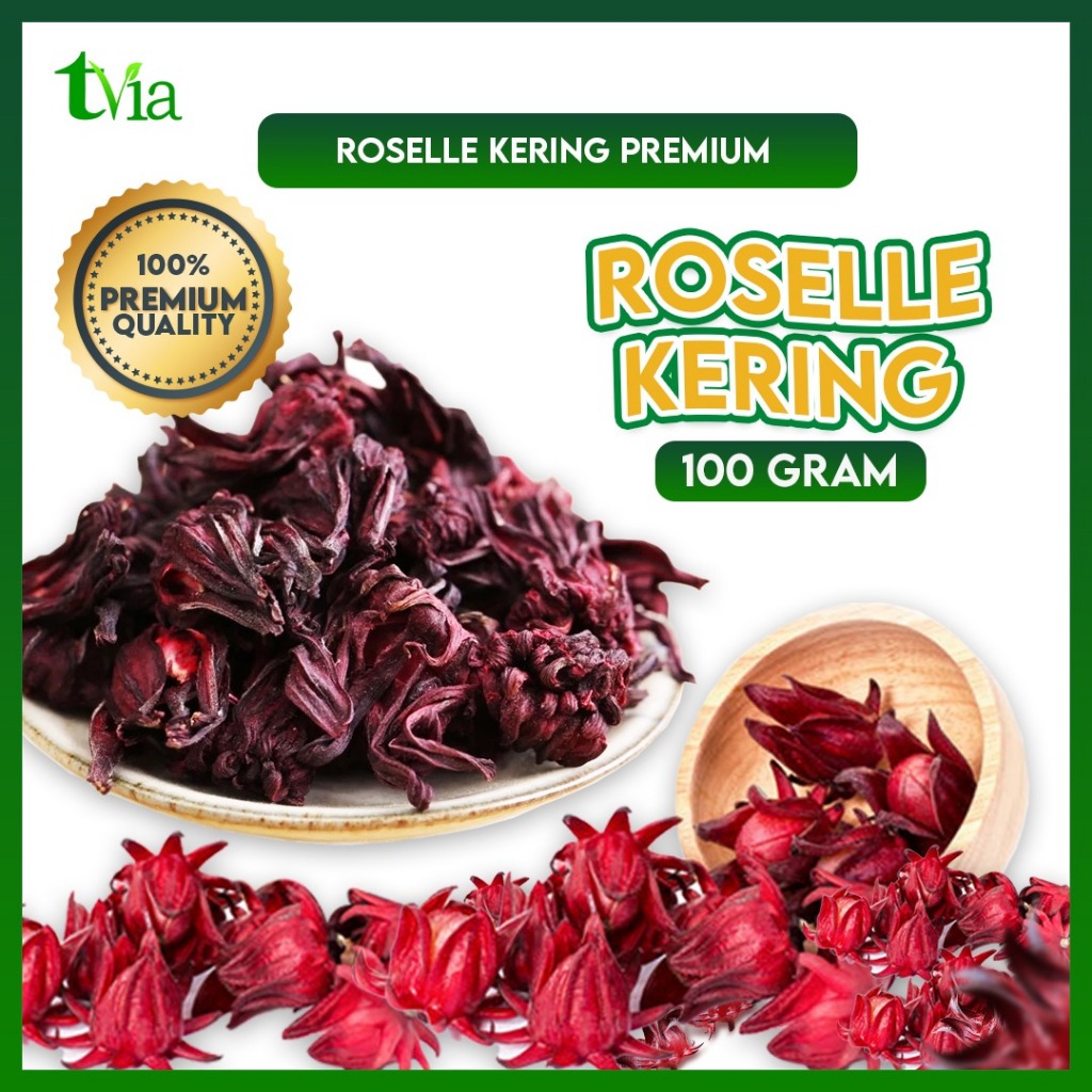 Roselle Kering Premium by tvia (100gm) | Dried Roselle| Roselle Tea ...
