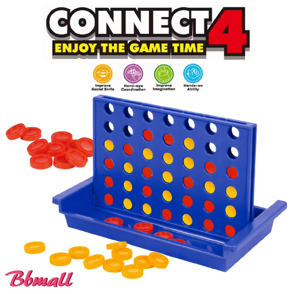 BINGO 4 IN A LINE Family Board Games Strategic Game Connect Four Row ...