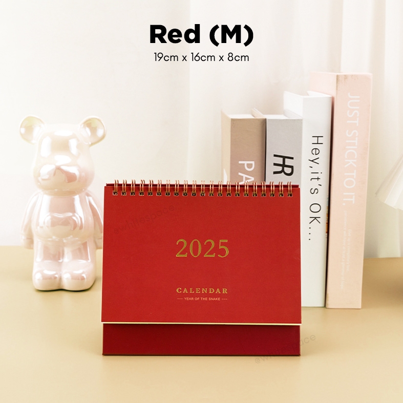 Whitespace 2025 Minimalist Desktop Calendar Big Table Kalendar Planner ...