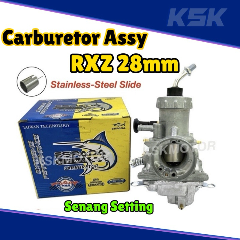 Racing Carburetor RXZ 28mm(Senang Setting)ESPADA(karburetor rxz yamaha ...