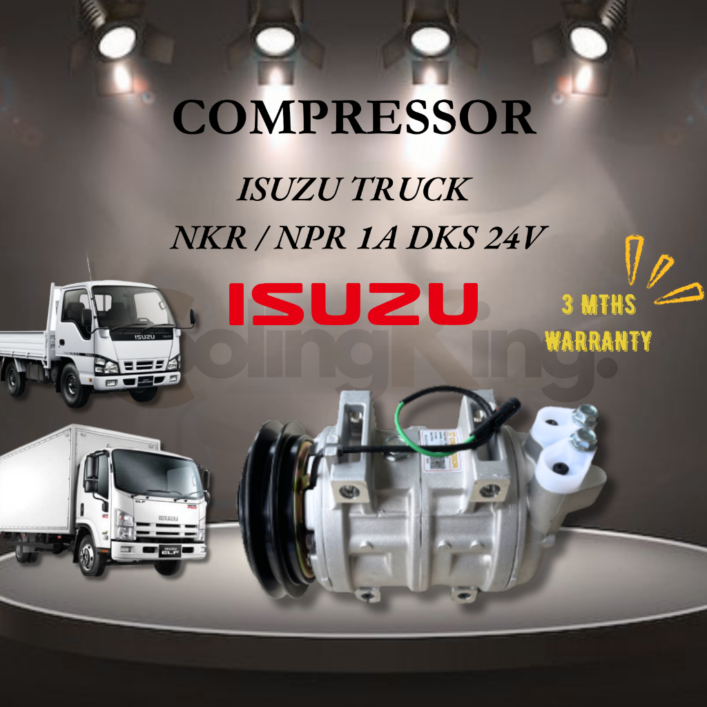 🔴3 MONTHS WARRANTY🔴 [Isuzu NKR / NPR 1A DKS 24V] Mini Truck/ Lorry Air-Cond Compressor | Shopee ...