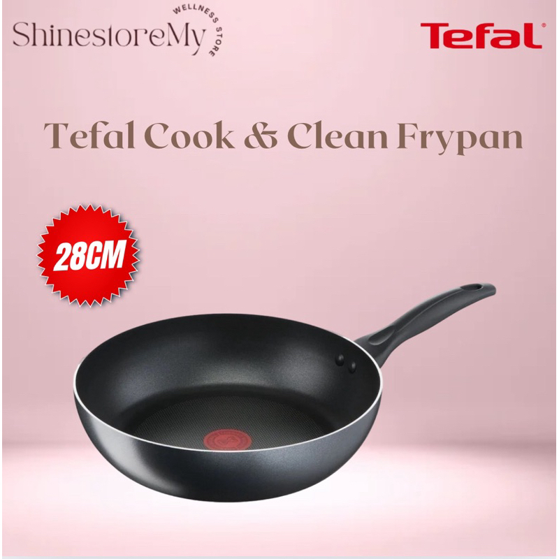 Tefal Cook & Clean Frypan 28cm (B22506) - Black | Shopee Malaysia