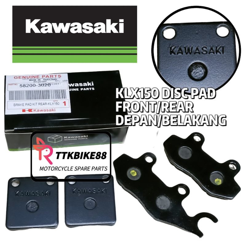 KLX150 FRONT REAR BRAKE PAD & KLX150 - KSR110 REAR DISC PAD THAILAND 🇹🇭 ...
