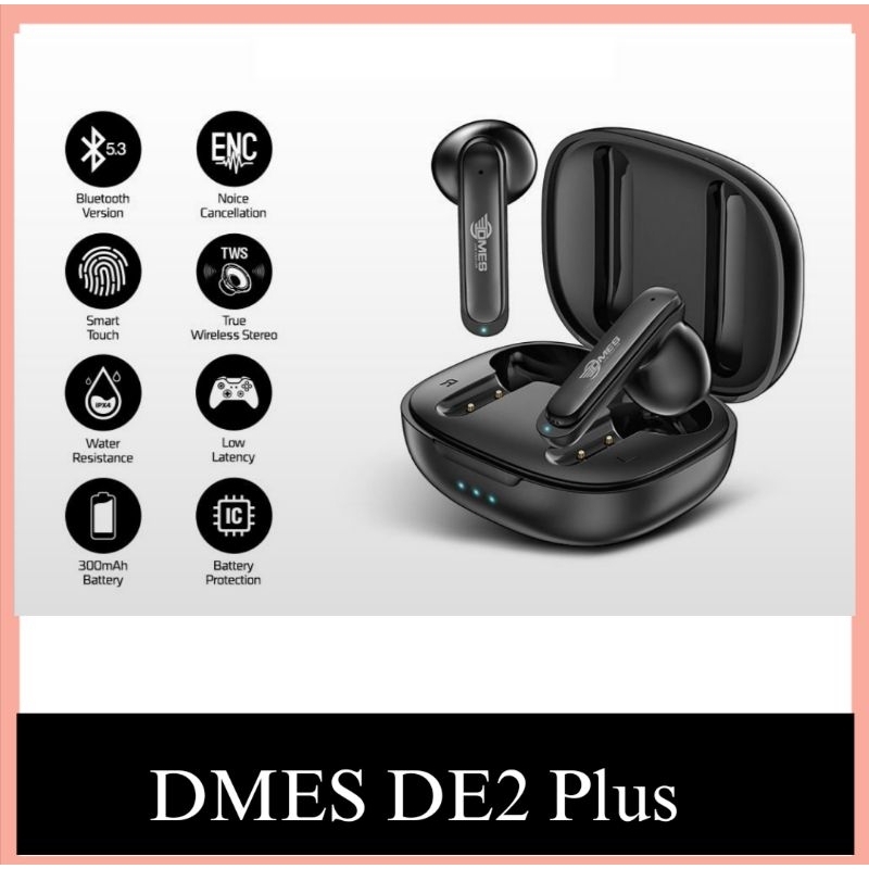 DMES DE2 Plus Wireless Earbuds Bluetooth 5.3 TWS Sport Gaming Earbuds ...