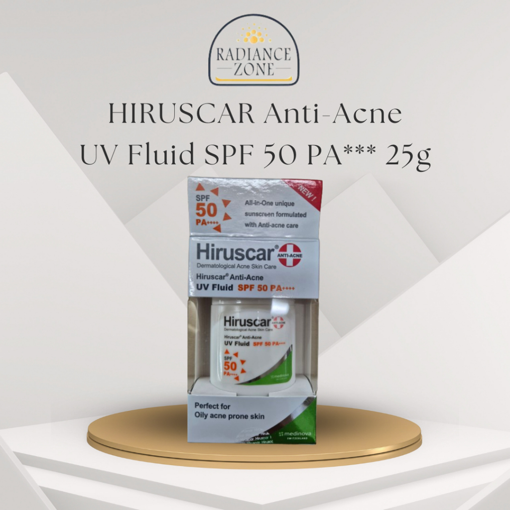 HIRUSCAR Anti-Acne UV Fluid SPF 50 PA*** 25g | Shopee Malaysia