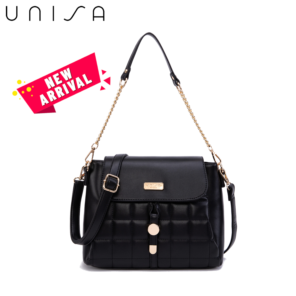 UNISA Quilted Fashion Convertible Shoulder Bag (Black/Green/Khaki/Taupe ...