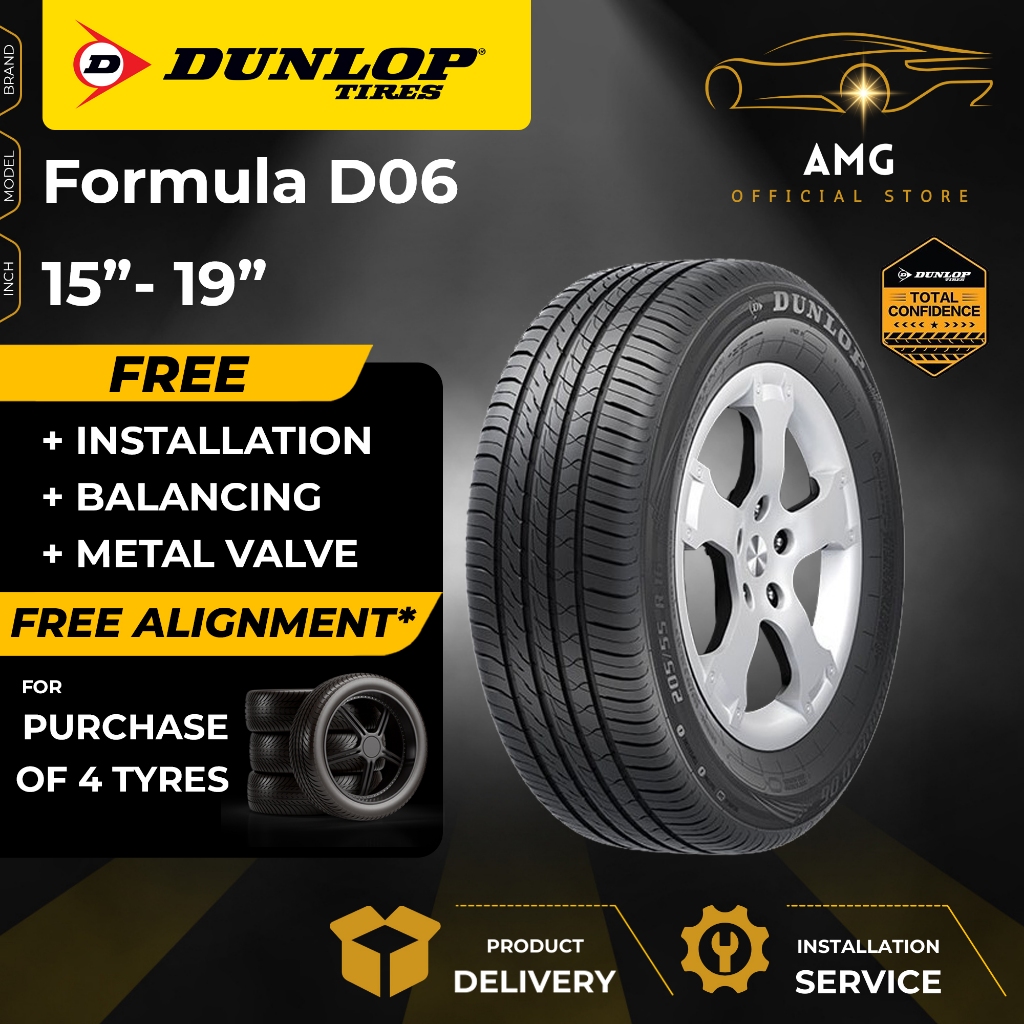 DUNLOP Formula D06 Car Tyre (FREE INSTALLATION/DELIVERY) 15 16 17 18 19 ...