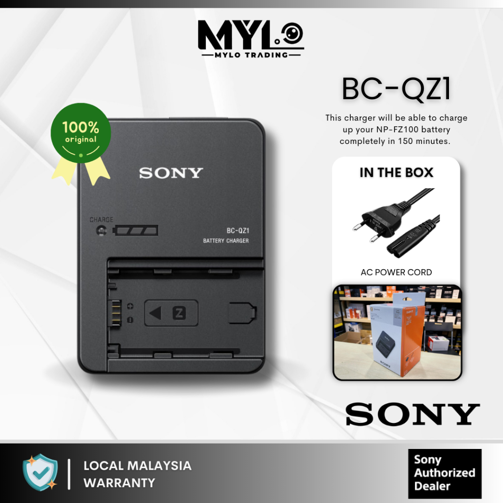 (SONY MALAYSIA) - Sony BC-QZ1 Battery Charger For NP-FZ100 - Sony A7IV ...