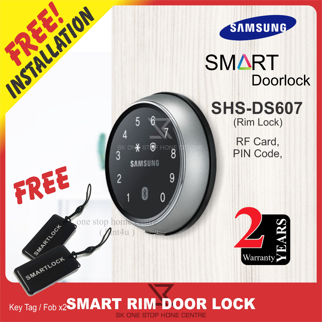 SAMSUNG SHS DS607 RIM DIGITAL DOOR LOCK DS 607 | Shopee Malaysia