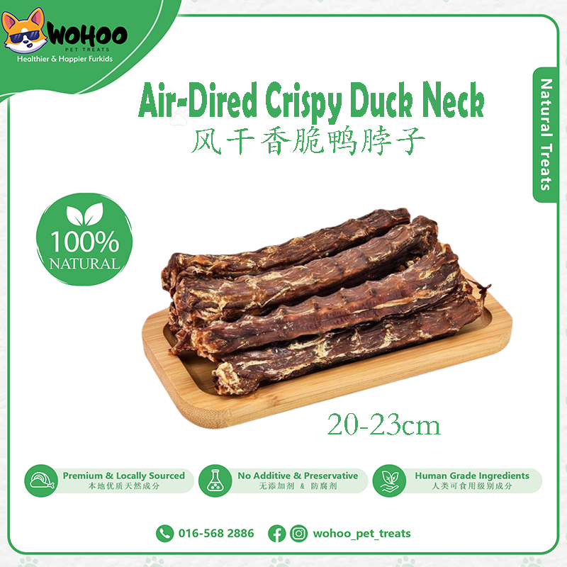 [5pcs]Air Dried Dehydrated Long Duck Neck Pet Treat 自制风干爽脆鸭脖子宠物食品 ...