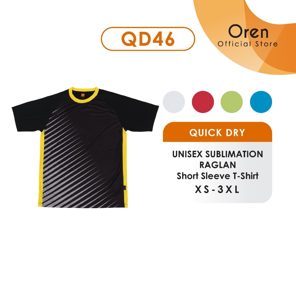 Oren Sport QD Quick Dry Sublimation T-Shirt QD46 | Shopee Malaysia