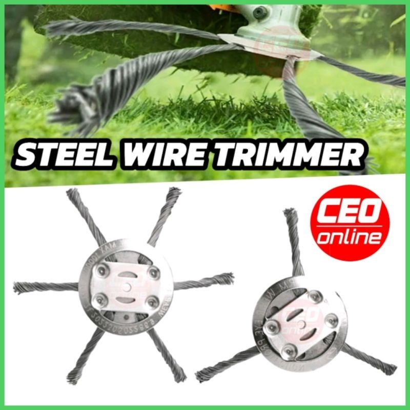 CEO 🇲🇾 Steel Wire Grass Trimmer Head Lawn Mower Grass Brush Cutter ...