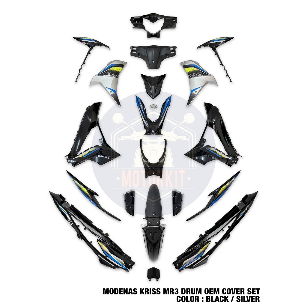 MODENAS KRISS MR3 KRISSMR3 DRUM DISC OEM 20 PCS BODY COVER SET COVERSET ...